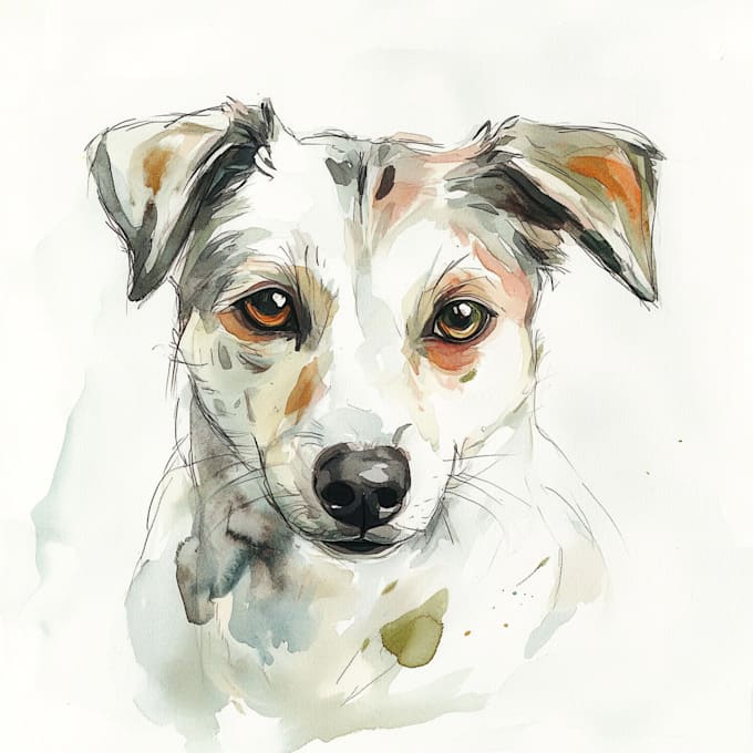 Draw a simple watercolor portrait of your pet by Hargelara | Fiverr
