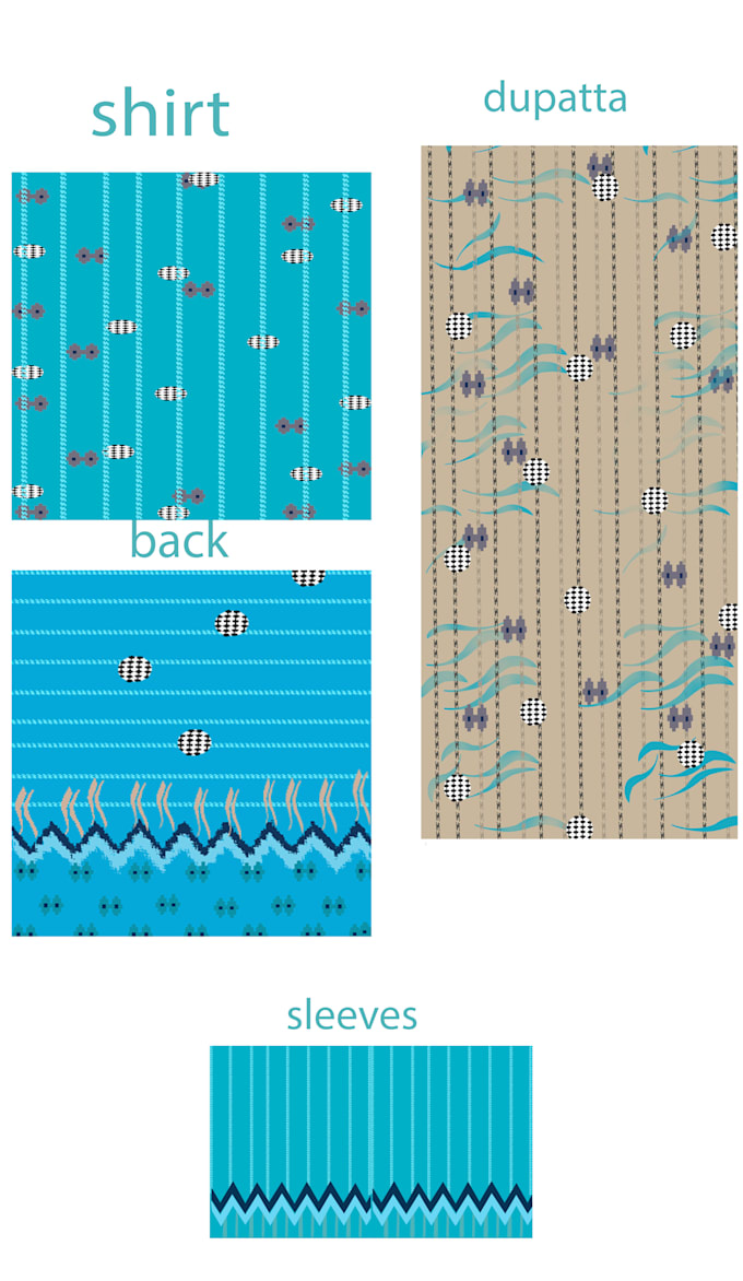 Design custome textile prints and fashion illustration using photoshop ...