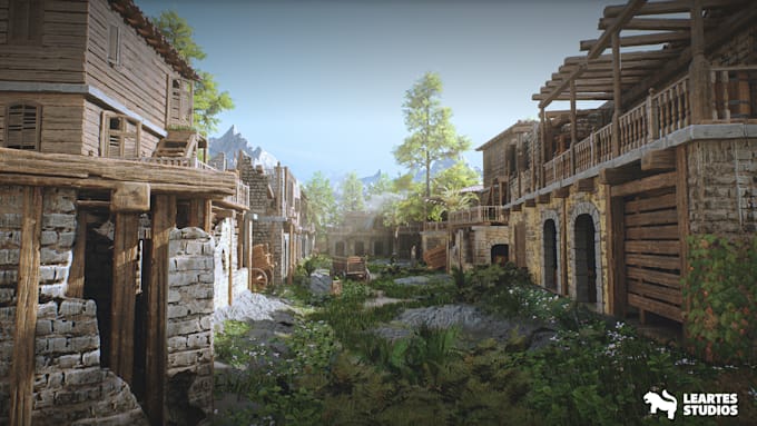 Do 3d game environment 3d game assets 3d level design 3d landscape design in ue by Muyilex_art ...