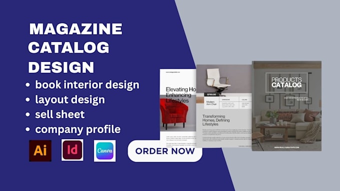 Design digital product catalogue, fashion lookbook sale sheet magazine ...