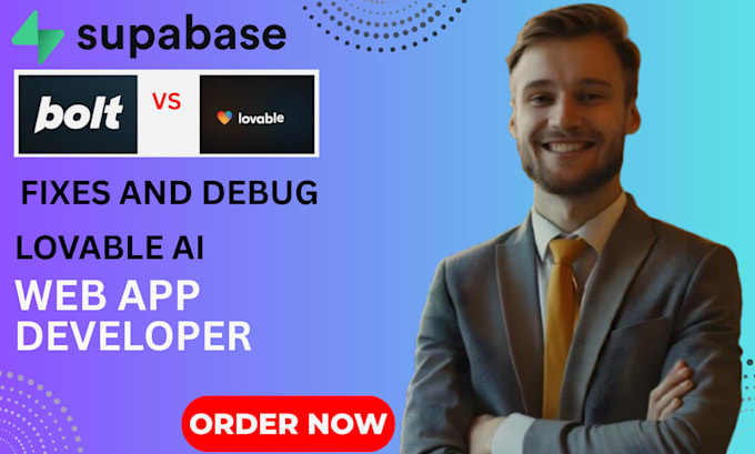 Fix and debug ai web app with next js supabase and bolt new ai by Jack__reyes | Fiverr