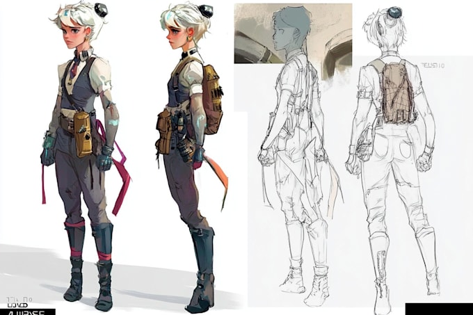 Paint character concept art and illustrations for you by Casheandler ...