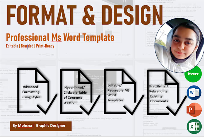 Format and design professional ms word templates by Mohsna_graphix | Fiverr