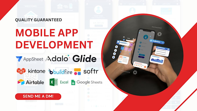 Mobile app, adalo, airtable database, softr, glide, appsheet, kintone by Akins_developer | Fiverr