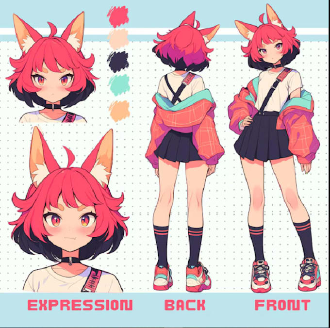 Draw reference sheet, character design, character sheet for your oc, fanart by Mark_rsheet | Fiverr