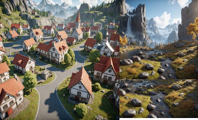 Create 3d game environment game assets landscape weapon unity world vrchat world by Andrew ...