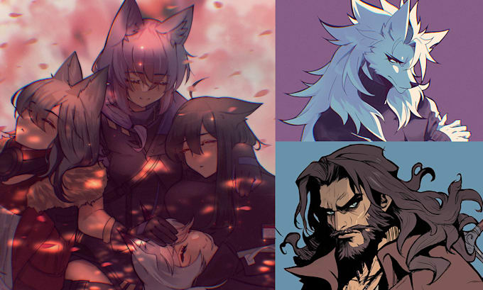 Draw a beautiful handmade character illustration for you by Pandora ...