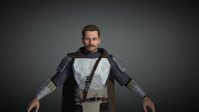 Clean realistic 3d game character, ue5 rig, 2d to 3d model, retexture, uv map by Empire_mode ...