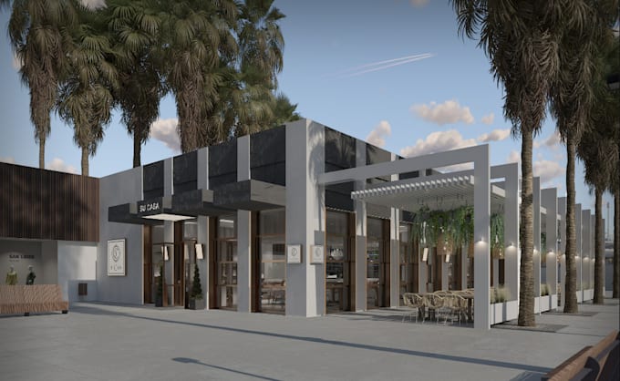 3d model render commercial restaurant, 3d retail stores, bar, interior ...