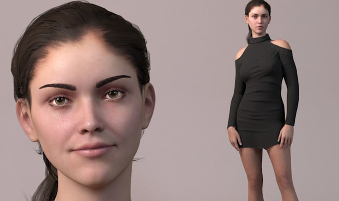 3d metahuman character model, 3d realistic character 3d digital human ...