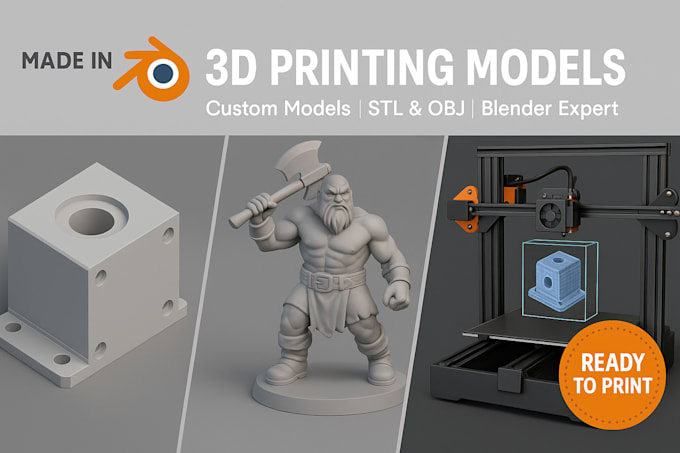 Create 3d models for 3d printing on blender by Joantoonme | Fiverr