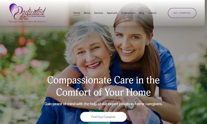 Design home care website medical website healthcare website senior care ...
