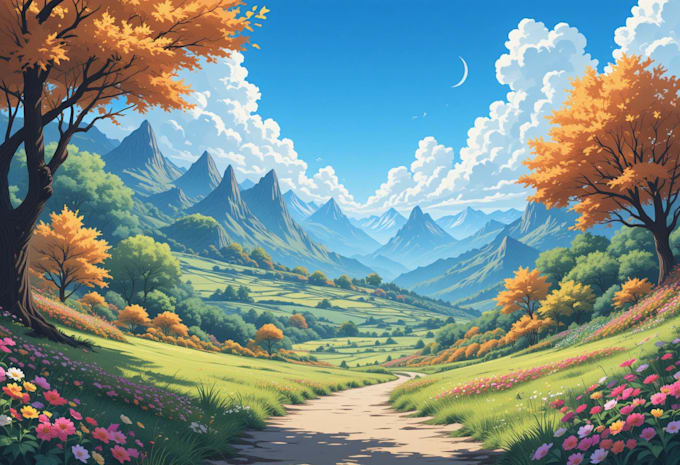 Draw anime background and environment art by Dianyman | Fiverr