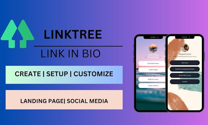 Setup and customize linktree biolink and landing page for social media platforms by Ace_paige ...