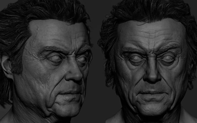 Sculpt 3d printable realistic head zbrush character pbr texture for 3d ...