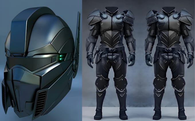 Make 3d wearable cosplay prop 3d mask 3d amor 3d helmet 3d weapon for ...