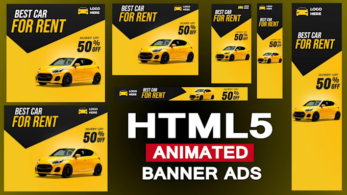 Make html5 animated banner, google ads and gif banner by Tajrianilom | Fiverr