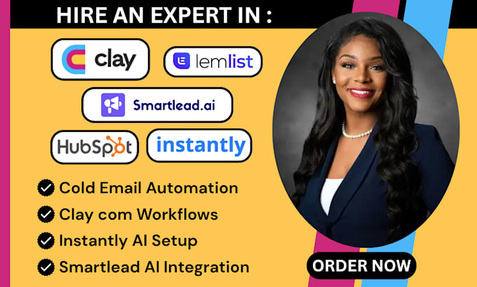 Setup instantly ai clay com lemlist smartlead hubspot workflow automation expert by Akin_kx | Fiverr