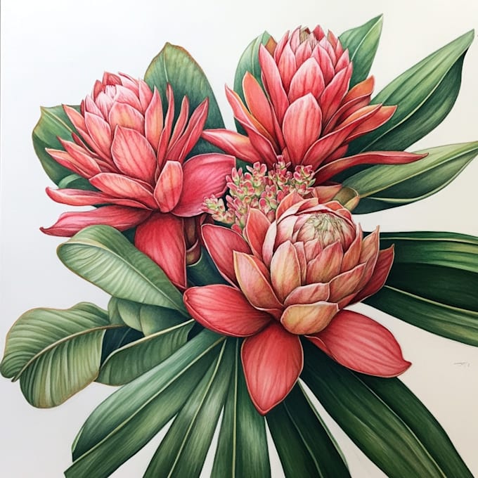 Create a realistic botanical drawing by Komaburat | Fiverr