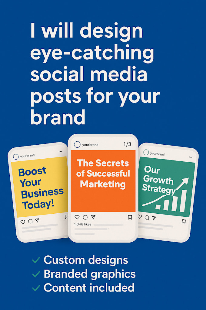 Design eye catching social media posts for your brand by One23scale ...