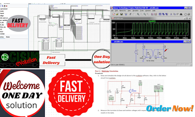 Help you in logisim, multisim, psim,ltspice,pspice projects by Shokat_ali410 | Fiverr