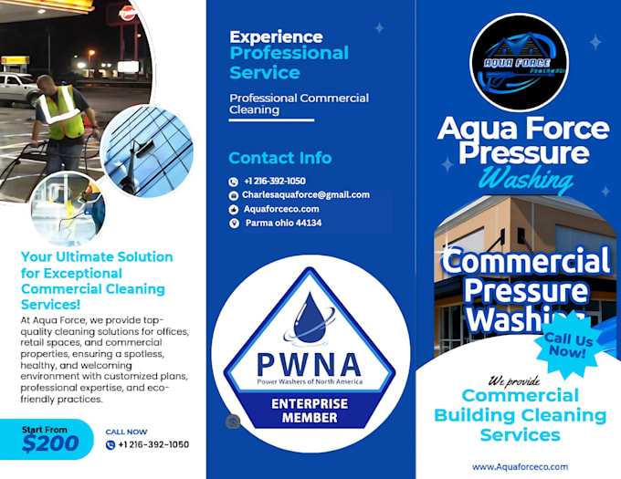 Create, pressure washing, exterior washing brochure design 24hrs ...
