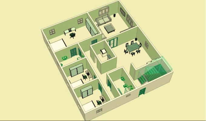 Create drafting and house permit drawings design 3d home interior and ...