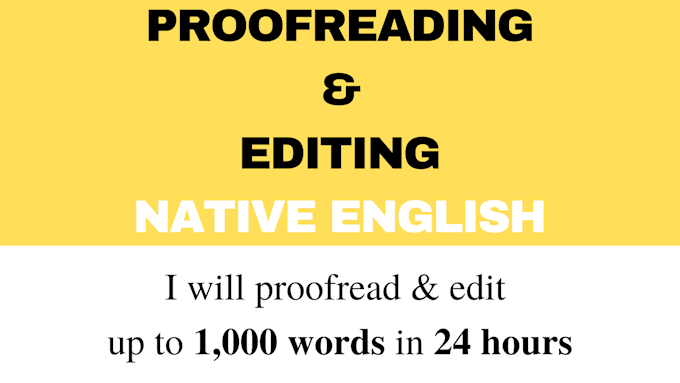 Proofread and edit up to 1,000 words in 24 hours by Minterrific | Fiverr
