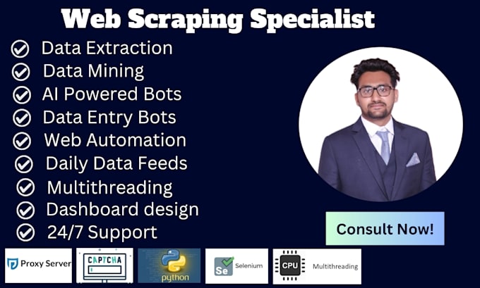 Do web scraping, web automation bots, data extraction, and ai powered tools by Systematic_hub ...