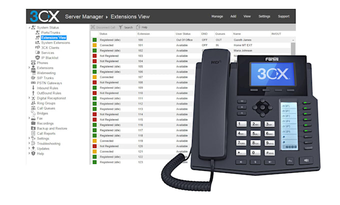 Install and configure 3cx voip,pbx system for you including ip phone ...