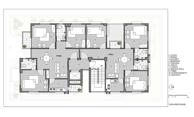 Design 2d autocad architectural floor plans and furniture layout by ...