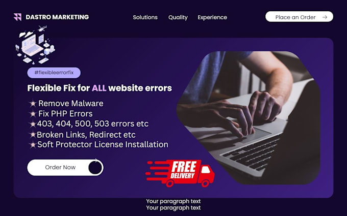 Fix all website errors, 404, 404, 300, broken links by Dastro_concept | Fiverr