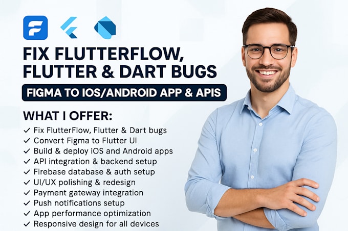 Fix Flutter Deploy App Figma To Flutter Or Flutterflow Api Fix Ui Ux Design Dart By