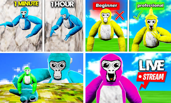 Make a high quality gorilla tag thumbnail for you by Mike1234u | Fiverr