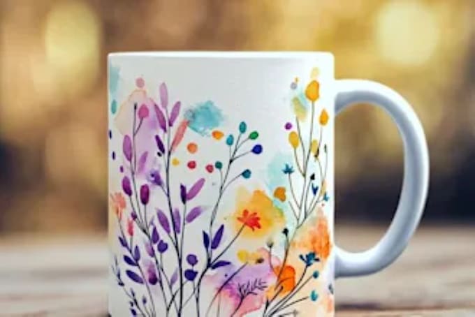 Draw a custom coffee mug design by Hexouema | Fiverr