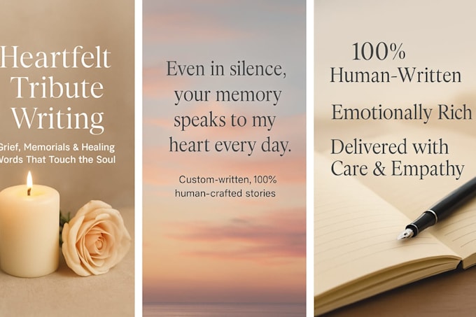 Write a heartfelt tribute, grief story, or memorial that touches the ...
