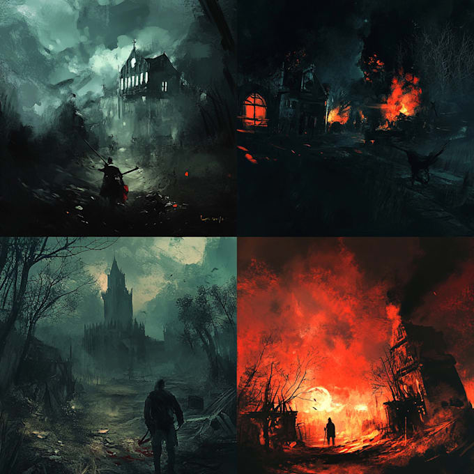 Create a fantasy horror and fantasy horror character art by Daryinr ...