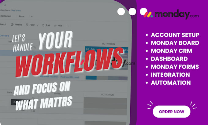 Monday Crm Make Com Automation Dashboard Clickup Asana Integration Workflows By Jamesanit Fiverr