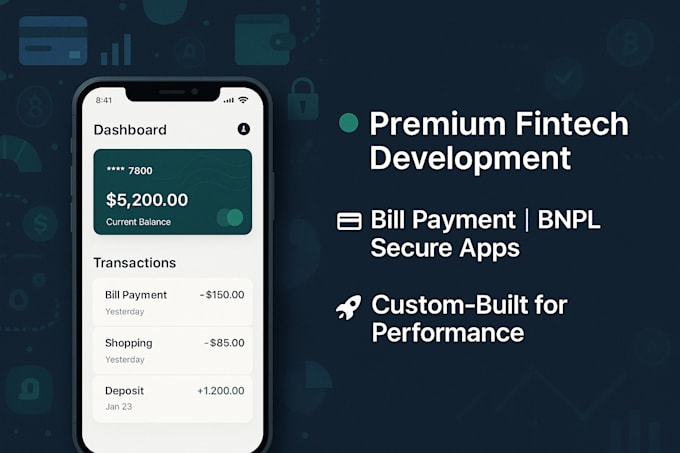 Develop a premium fintech website, bill payment app, bnpl platform by Ransom_danny | Fiverr