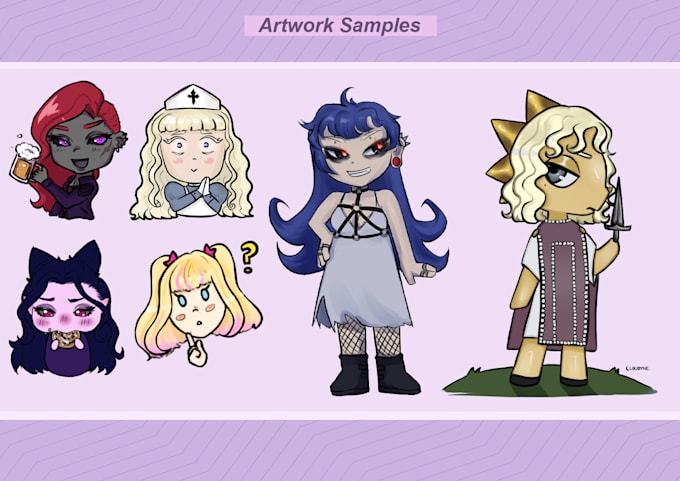 Draw your chibi sticker emote by Sailorcloud | Fiverr