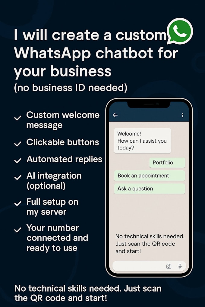 Build custom chatbots for whatsapp, telegram by Botmatic | Fiverr