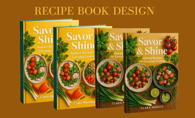 Design radiant recipe book cover amazon kdp cookbook cover design by ...
