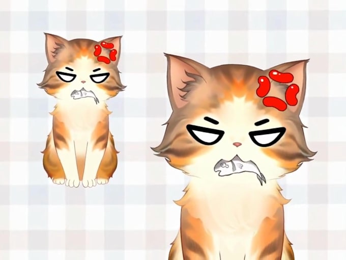 Create 2d animal vtuber model, live2d vtuber model, 2d vtuber rigging ...