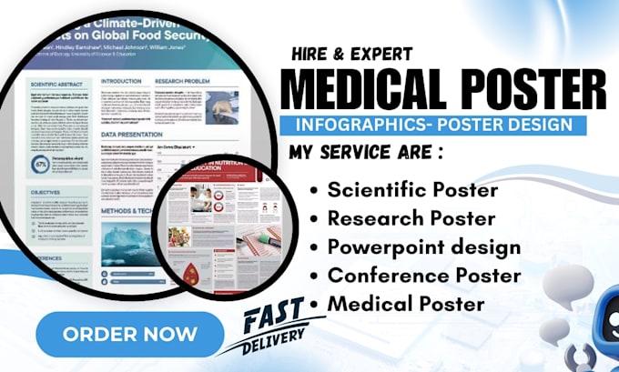 Design medical poster, academic research poster, poster design ...