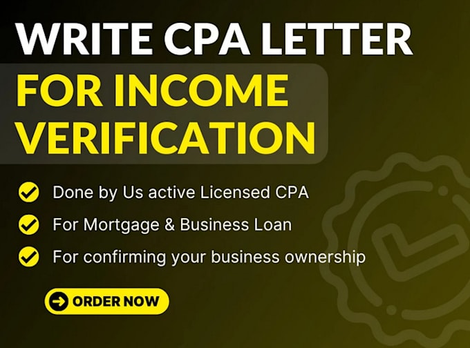 Write cpa, comfort letter for income verification by Alfredo_summers ...