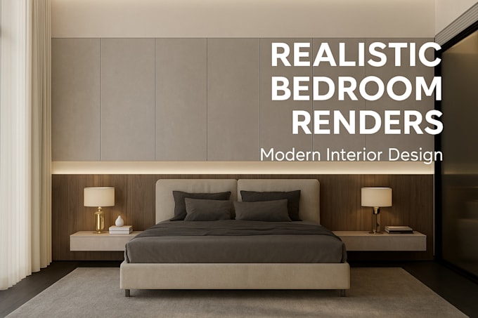 Create realistic 3d bedroom interior renderings by Vivo_vivu | Fiverr