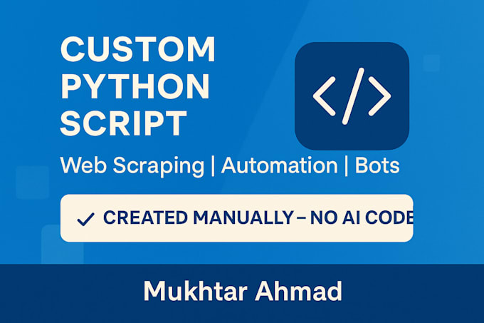 Advanced web scraping web crawling browser automation bot data extraction script by Mukhtar ...