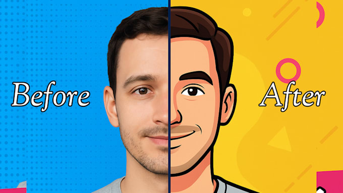 Convert a realistic photo to a cartoon by Anass73654 | Fiverr