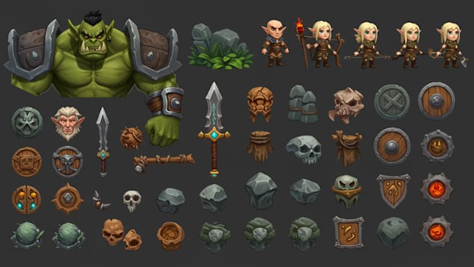 Create unique game assets sprite sheet pixel art 2d character for your ...