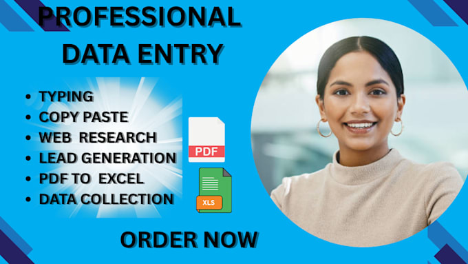 Be your data entry for copy paste web research lead generation data collection by Amelia ...